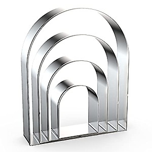 Arch Cookie Cutter Set Large - 5 Inch, 4 Inch, 3 Inch, 2 Inch - Geometric Cookie Cutters Shapes Molds - Stainless Steel