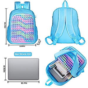 MUCUNNIA Large Pop Backpack for Kids Boys Fidget Backpack School Backpack Fidget Toys Schoolbag School Supplies Christmas Gifts for Kids Teen Birthday Party Travel