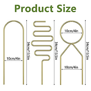 6Pcs Plant Trellis, Gold Trellis for Climbing Plants Indoor, Mini Trellis for Potted Plants Support Stake House Plant Trellis for Garden Potted Plant, Hoya, Pothos, Flower, Monstera