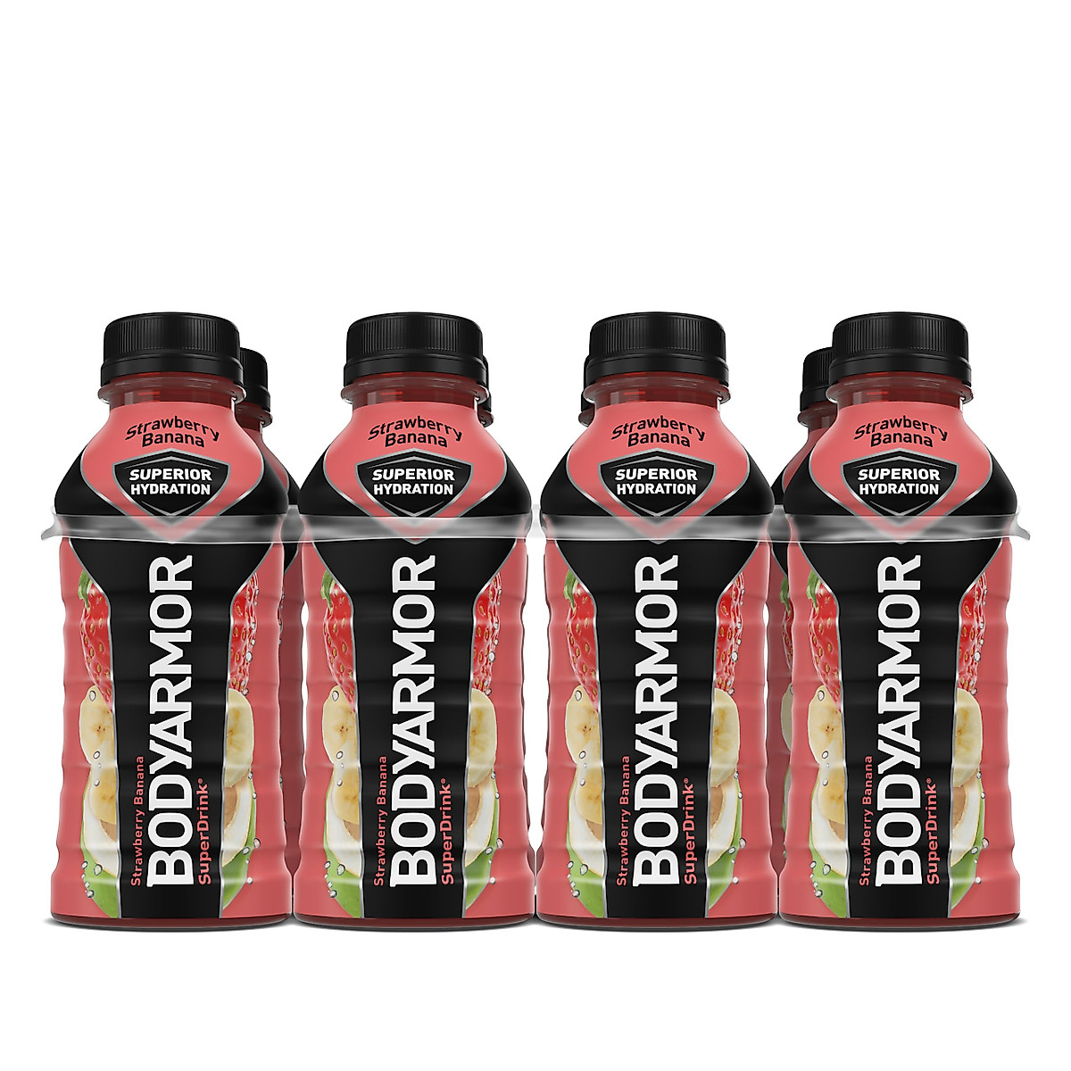 BODYARMOR Sports Drink Sports Beverage, Strawberry Banana, Coconut Water Hydration, Natural Flavors With Vitamins, Potassium-Packed Electrolytes, Perfect For Athletes, 12 Fl Oz (Pack of 8)