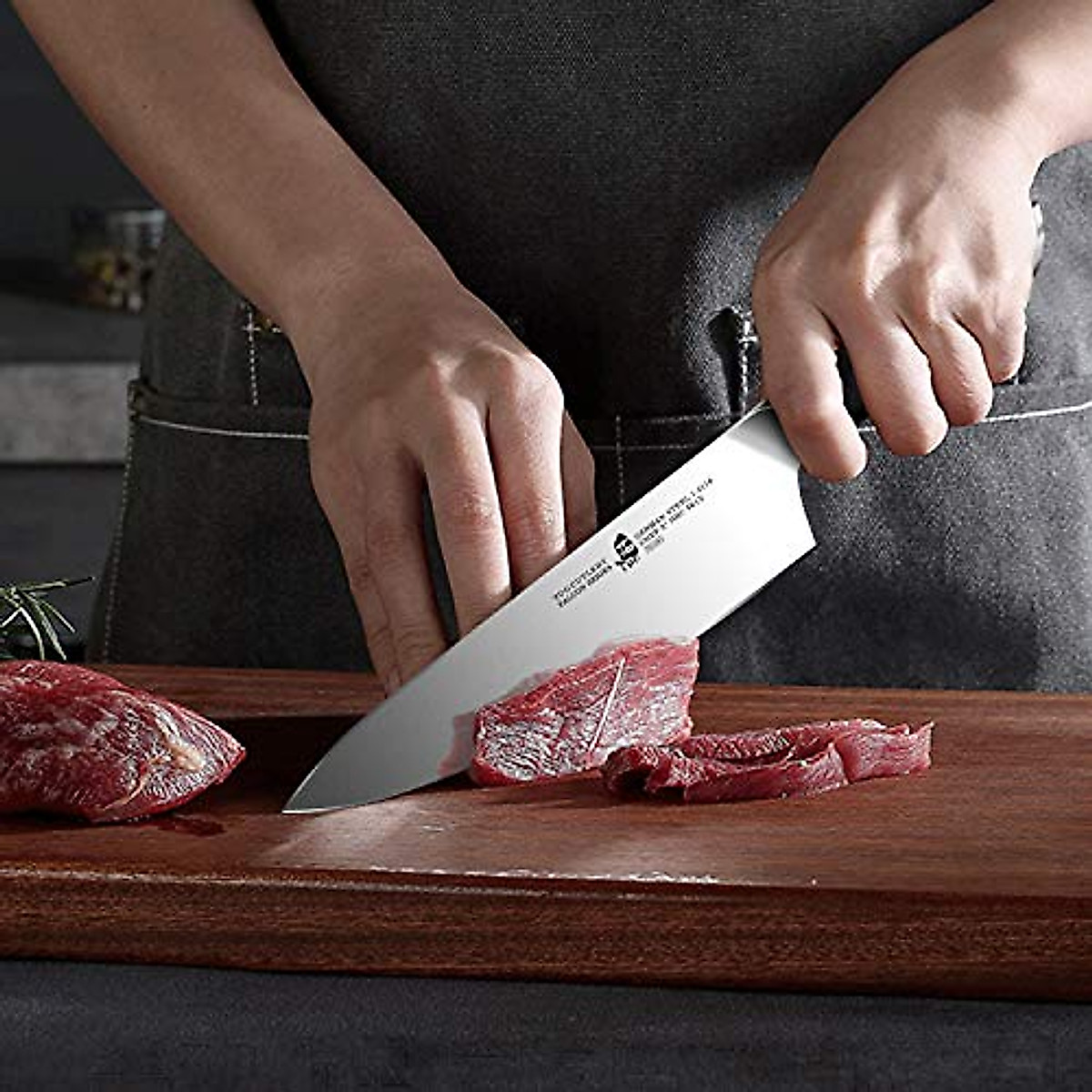 TUO Chef Knife 8 inch - Kitchen Chef Cooking Knife Japanese Gyuto Knife - German HC Steel with Pakkawood Handle - FALCON SERIES with Gift Box