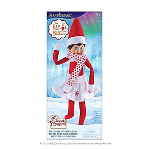 The Elf on the Shelf Claus Couture Collection Snowflake Skirt & Scarf- Scout Elf Not Included