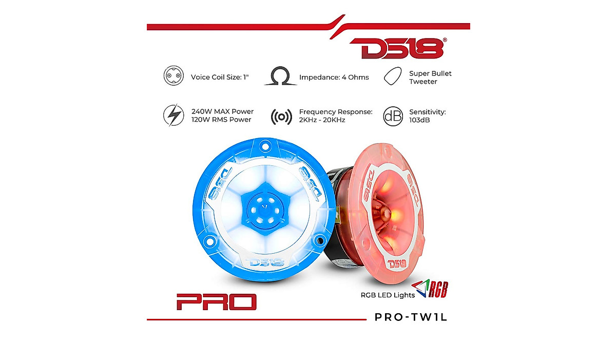 DS18 PRO-TW1L Super Bullet Tweeter - 200W Power