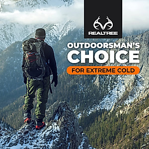 Realtree Thermal Pants for Men -Underwear Long Johns Bottoms -Warm and Insulating -Extreme Winter Gear,Hiking, Hunting (Black, Large)