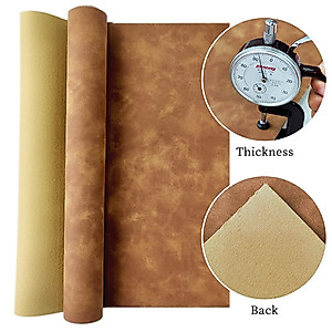 Brown Soft Faux Suede Fabric 30x135cm Synthetic Faux Leather Frosted Leatherette for Home Chair Furniture DIY Accessories