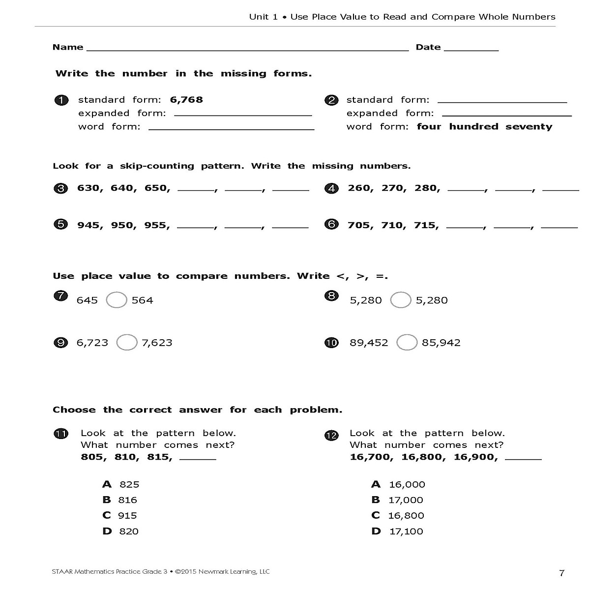 Staar Mathematics Practice Grade 3 II Teacher Resource