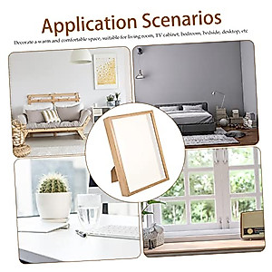 ifundom dried plant frame wood picture frame dried flower floating frame wall picture frame wooden frames wooden decor Photo Display Holder 3D floating frame hollow Glass artwork a4