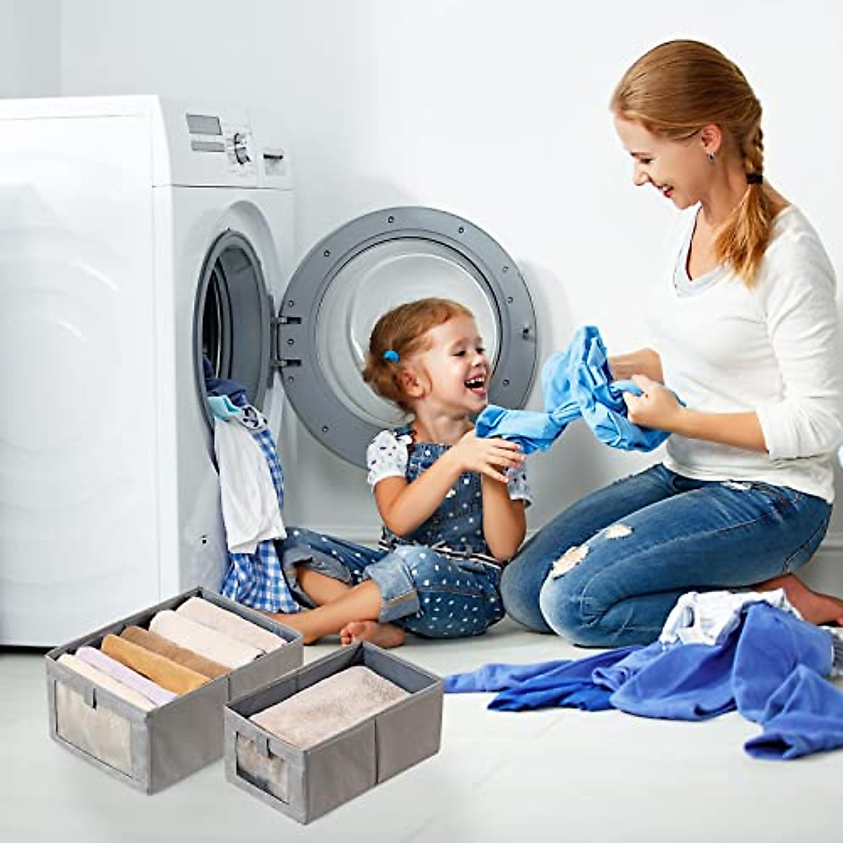 Foldable Cloth Storage Box Storage Clothes Compartment Storage Mesh Compartment Drawer Bag Trouser Box Box Housekeeping & Organizers Socks