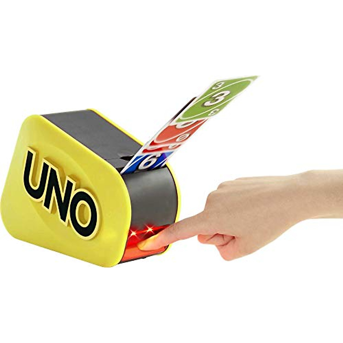 Mattel Games UNO Attack Card Game for Family Night with Card Launcher Featuring Lights & Sounds and Mega Hit Rule (Amazon Exclusive)
