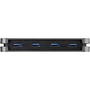 StarTech.com 4 Port USB C Hub - 4X USB-A - 5Gbps USB 3.0 Type-C Hub (USB 3.2/3.1 Gen 1) - Bus Powered Portable USB-C to USB-A Adapter Laptop Hub - 11.2" (28.5cm) Cable w/Cable Management (HB30CM4AB)