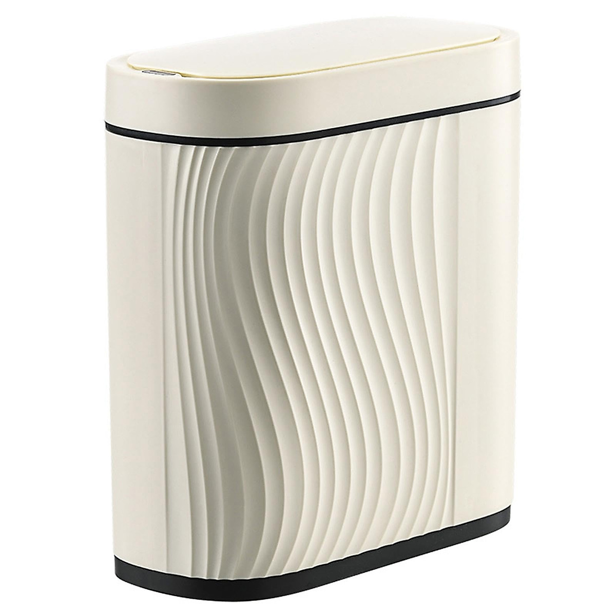 MagiDeal Smart Induction Trash Bin Intelligent Trash Bin 2.1 Gallon Sealed Lid Automatic Touchless Motion Garbage Can for Toilet Hotel, Beige, 26.5cmx29.5cmx14cm