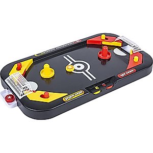 Gamie 2 in 1 Sports Tabletop Game for Kids, Soccer and Hockey Table Game for Indoor Fun, Includes Pucks, Balls, and Strikers, Fits on Table or Floor for Hours of Action-Packed Play