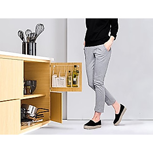 Home Intuition Wall Mount Kitchen Wrap Organizer Rack Cabinet Pantry RV Campers, White