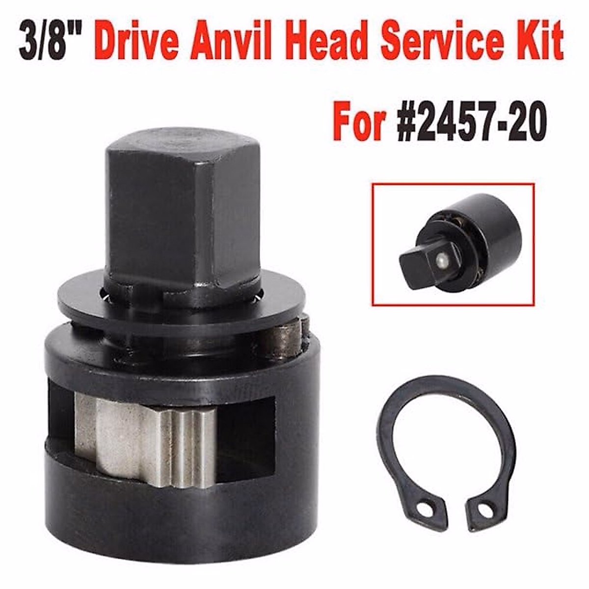 42-06-1030 m12 Ratchet 3/8 Fuel Head Rebuild Kit for Milwaukee 2457-20,2457-21,42-06-1025 Impact Wrench Anvil,Service Kit