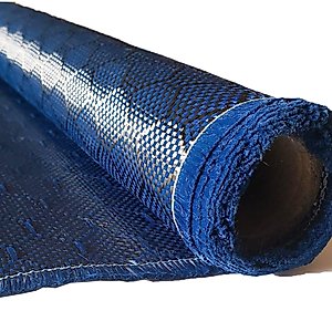 KARBXON - 12 in x 10 ft – Beehive Weave - Carbon Fiber Aramid Fabric - Blue - 3K - 240g/meter - Beehive Weave 12” Wide Hemmed Fabric for Repair, DIY Projects (10, Ft)