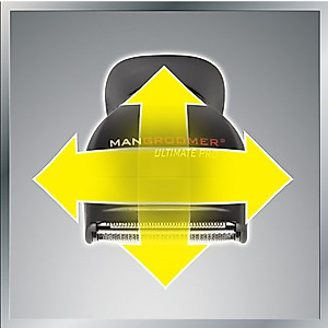 MANGROOMER - ULTIMATE PRO Back Shaver with 2 Shock Absorber Flex Heads, Power Hinge, Extreme Reach Handle and Power Burst