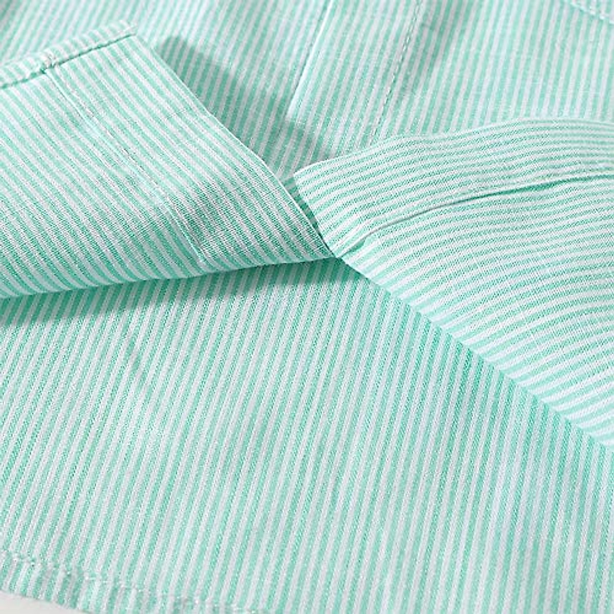 Kimocat Baby Boy Shirt and Tie Sets Long Sleeve Woven Top+ Bowknot+ Shorts with Suspender Straps Outfits (12/18Month, Green)