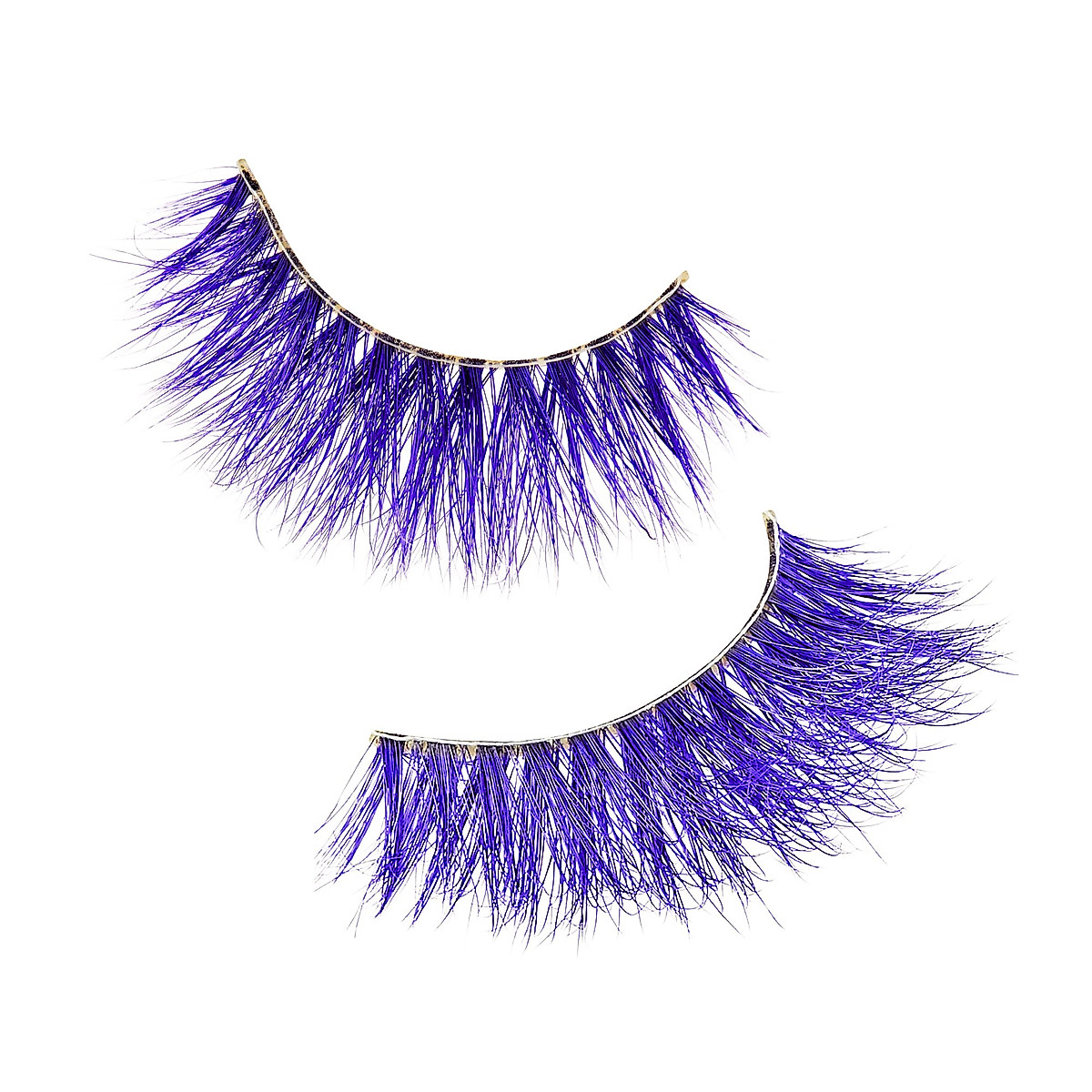 iENVY False Eyelashes Real Mink Color Couture Full Colored Lashes Maximum Fluffiness and Volume Fake Eyelashes (Purple)