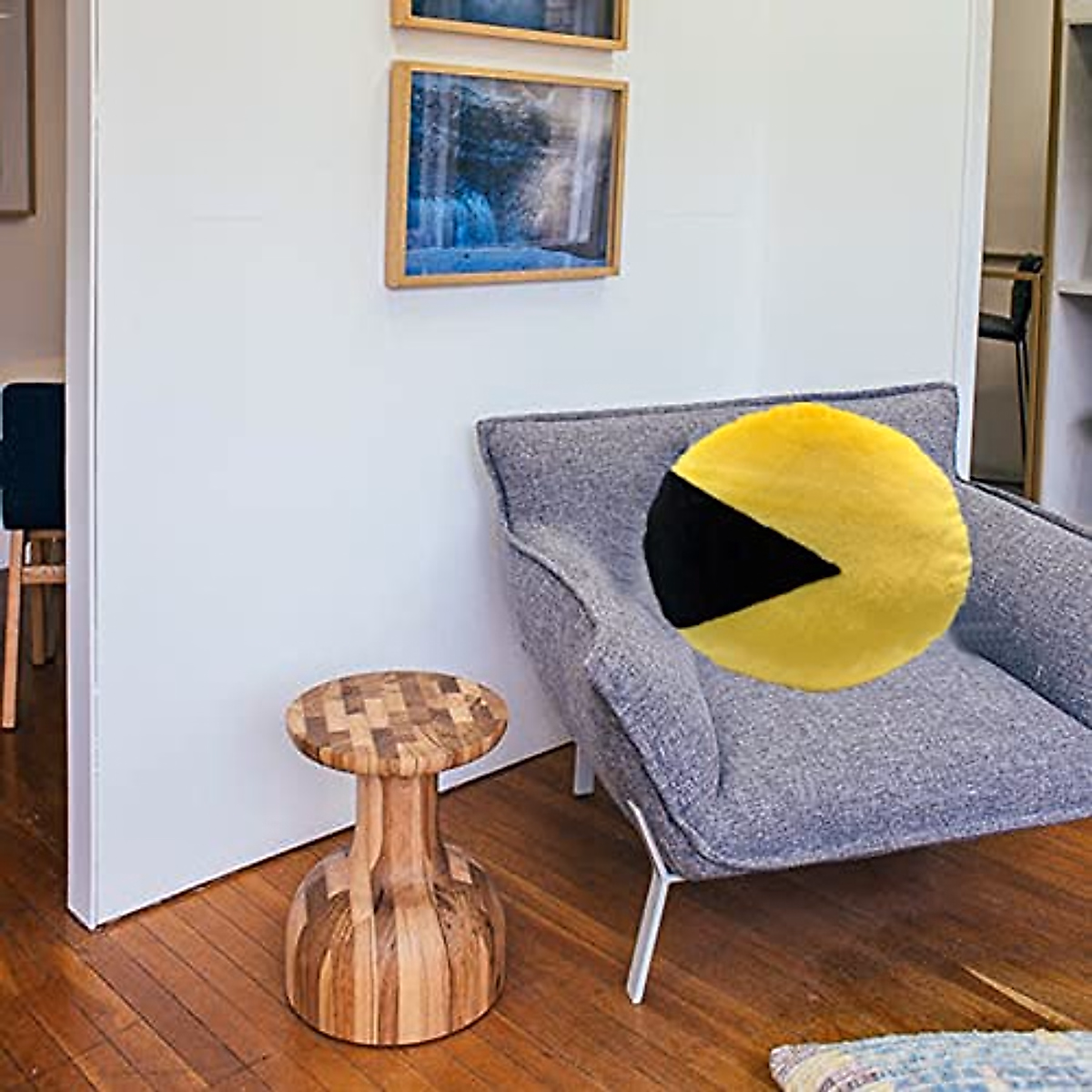 13" Pacman Plush Pillow, Pacman Cushion Decorative Throw Pillows, for Sofa Couch Home Office Bed Car (Yellow) …