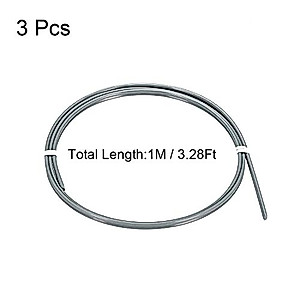 uxcell 3pcs 3/16-inch Plastic Welding Rods PVC Welder Rods 3.3ft Grey