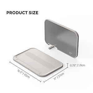 Zuutii Cutting Boards Double-Sided,Stainless Steel Cutting Board for Kitchen,Plastic Cutting Board Dishwasher Safe Non-Slip,BPA Free,Juice Grooves,Chop Meat,Veggies,16.5x11x0.75inch Light Cream