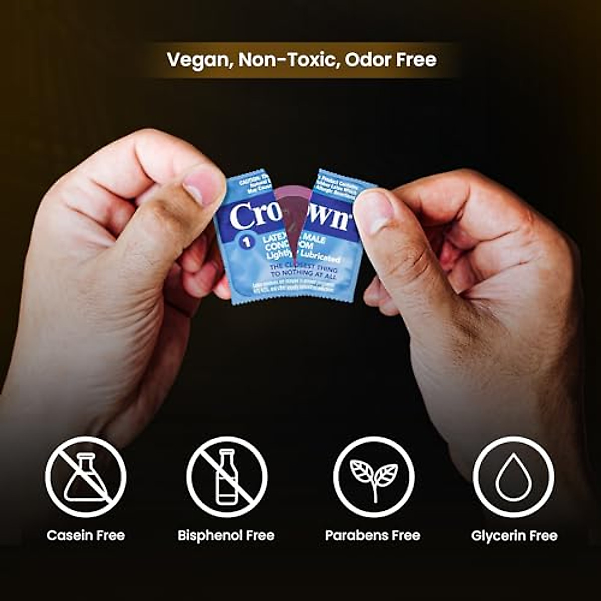 Crown Condoms — 1008 Count — Lubricated Latex Condoms — Bulk 1008 Per Pack