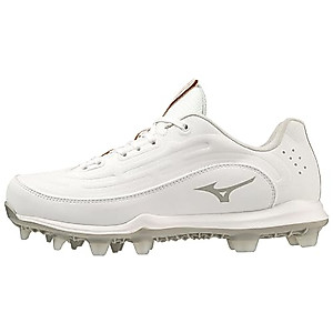 Mizuno Women's Finch Elite 6 Low TPU Softball Cleat, White, 7