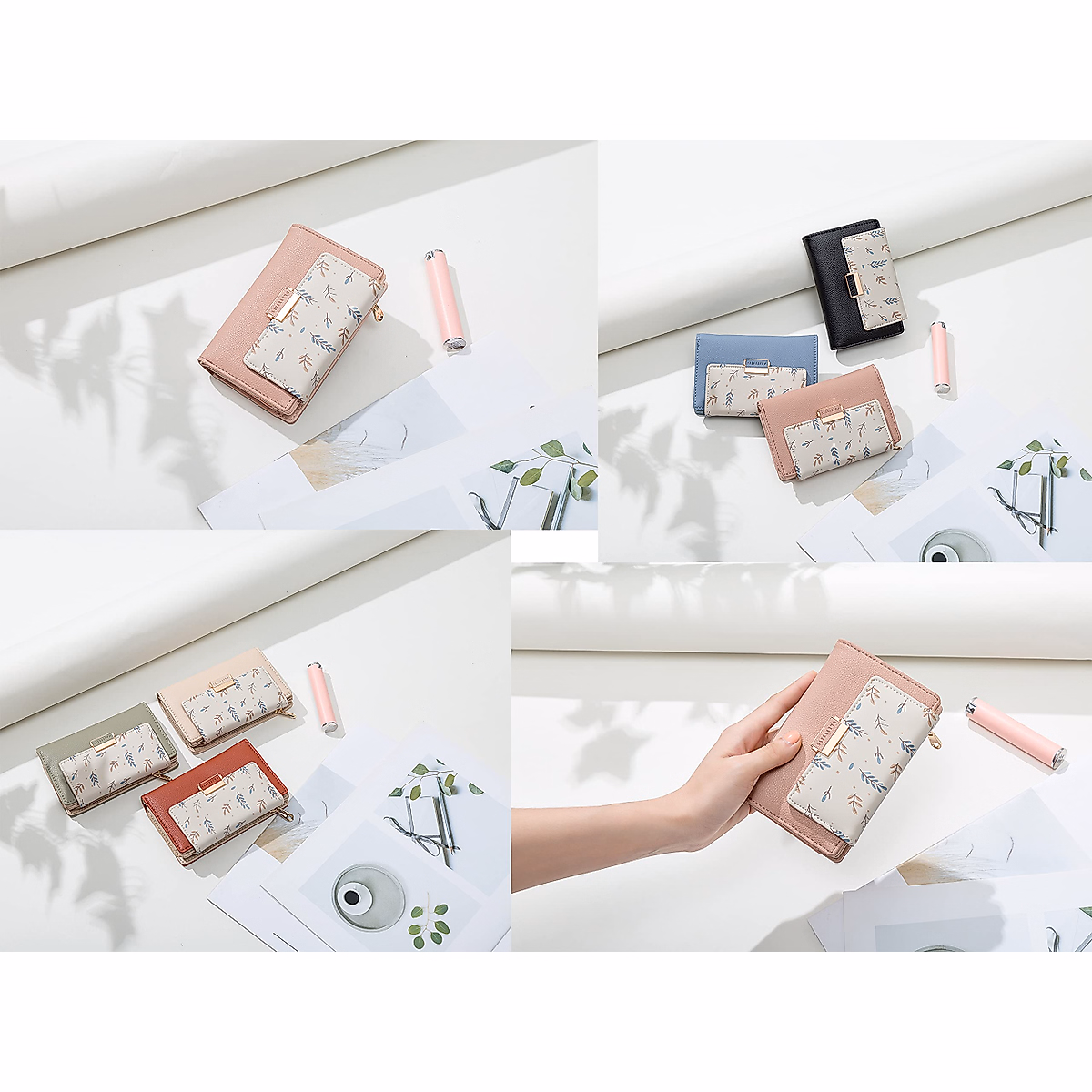 Plergi PU Leather RFID Blocking Flap Wallet for Women Large Capacity Card Holder