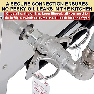 MirOil BD505 Deep Fryer Filter Machine | Electric Filter Machine and Discard Trolley for 55lb Fry Oil |Made in USA | Fryer Oil Cleaner and Portable Oil Filter Machine