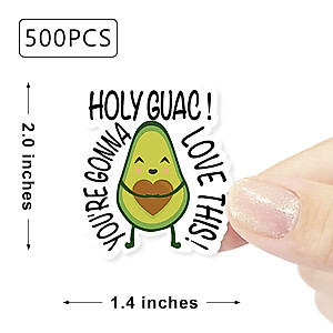 Wailozco 1.5'' You're Gonna Love This Avocado Stickers , Guacamole Stickers,Handmade Stickers,Business Stickers,Envelopes Stickers For Online Retailers,Handmade Goods,Small Business,500 Labels Per Roll