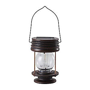Upgraded Led Vintage Solar Lantern, Realistic Flicker Flame Outdoor Hanging Garden Lights Solar Powered Camping Night Lights Landscape Decorative for Yard Patio Terrace Lawn, 2 Pack