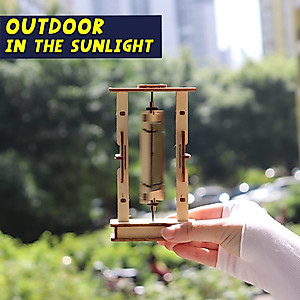 STEM Solar Engine Motor Science Model Building Kit Physical Experiment Magnetic Mendocino Educational Hobby Toy for Kids & Adults Including Solar Panels with Soldered Coils,Strong Magnets and More