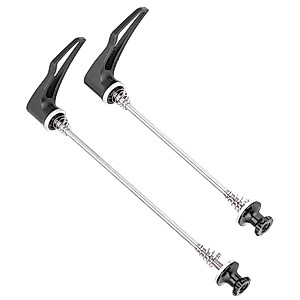 Dioche Bike Release Skewer Front Rear, Ti Axle & CNC Alloy Skewers for Mountain Bike Road Quick Release(100/130 -Black)