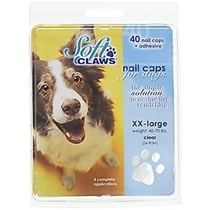Soft Claws Dog Nail Caps Take Home Kit, XX-Large, Natural