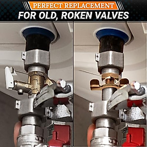 1/4 Air Valve Air Compressor Drain Valve - High Flow Air Fittings Portable Air Tank Valve Air Compressor Parts Water Line Adapter Petcock Valve - Home Improvement Air Compressor Fittings Water Valve