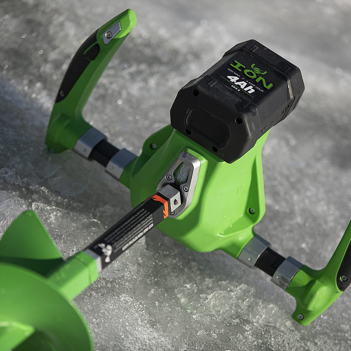 Ion G2 8" Electric Power Ice Fishing Auger with Two High Performance 4Ah 40V MAX Gen 2 Lithium Batteries