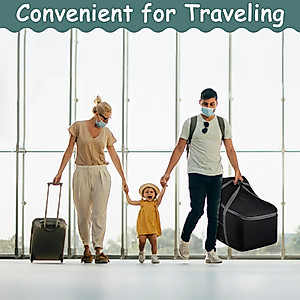 Infant Car Seat Travel Bag Fit Nuna Pipa All Model Car Seat and Base, Fit Doona Baby stroller, Padded Car Seat Bags for Air Travel, Gate Check Bag with Side Pocket, 5 Protective Feet, Storage Bag