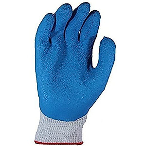 SHOWA Atlas 300 Natural Latex Palm Coated General Purpose Work Glove, Blue, Large (Pack of 12 Pair)