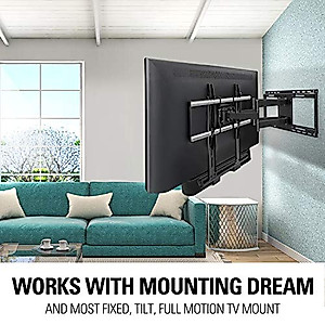 Mounting Dream Soundbar Mount with Easy Access Design for SONOS Beam, SoundBar Bracket with Sliding Block Fits TV up to VESA 600x400mm, Compatible with The Beam Constructed of Duty Aluminum Profile