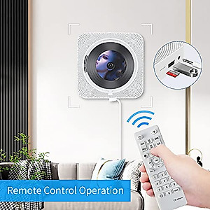 Portable CD Player with Bluetooth, MICOCIOUS Desktop CD Player for Home CD Music Players with Remote Control, Timer, Built-in Dual Speakers with LCD Display/Home Audio Boombox/FM Radio