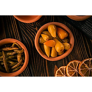 LUKSYOL Handmade Unglazed Clay Bowls: Set of 8 (3.1 x 1.38 inches) - Embark on a Culinary Journey with Authentic Terracotta Cooking for Indian, Mexican, Korean Delights!