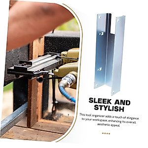 SOESFOUFU Power Tool Organizer Garage Hanger Drill Rack Battery Tools Holder Power Tool Rack Drill Storage Rack Drill Holder Wall Mount Peg Board Garage Tool Organizer Silver Stainless Steel