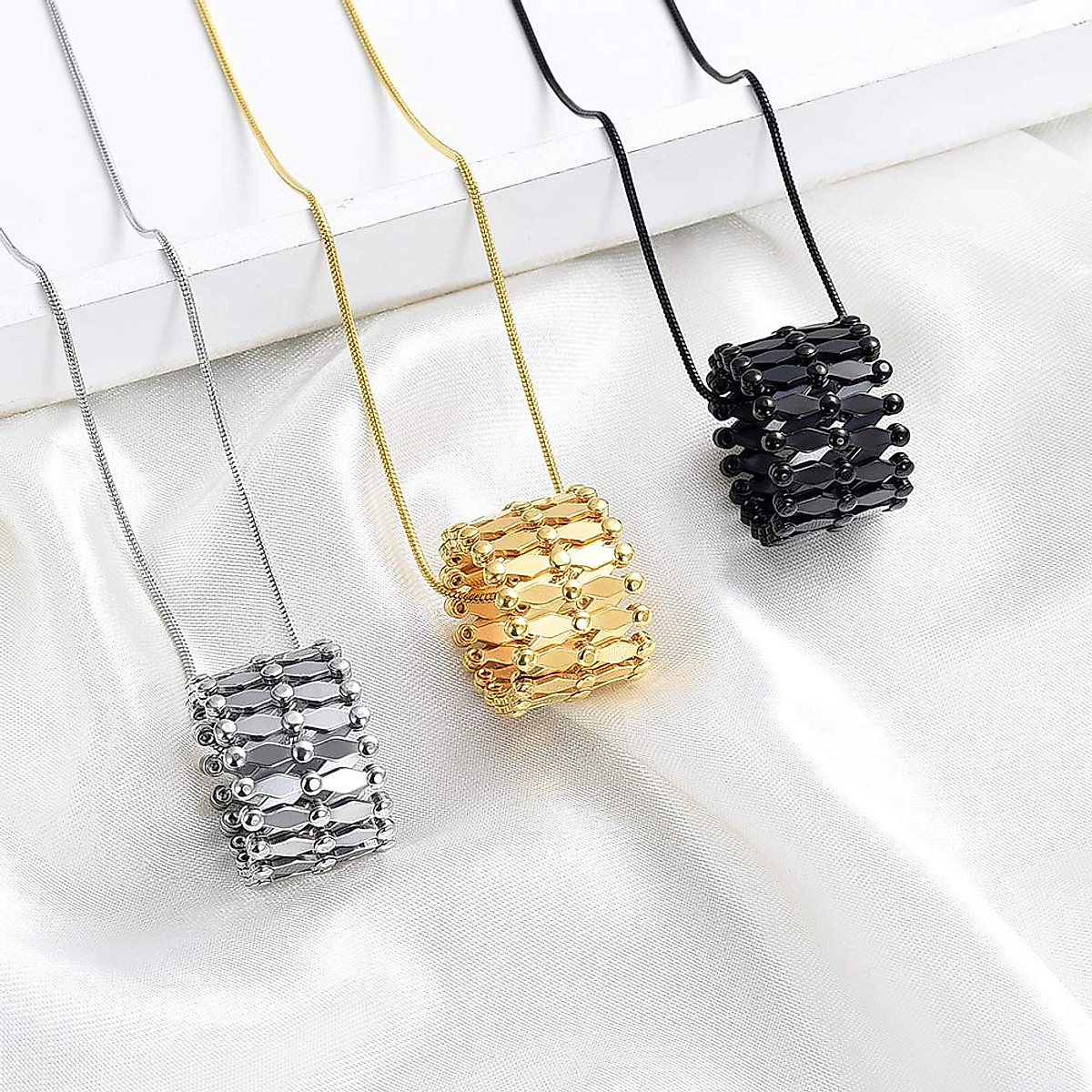 memorial jewelry Magic 3-in-1 Folding Retractable Ring Bracelet Stainless Steel Bracelet Telescopic Rings Bracelet