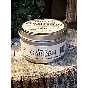 English Garden - Floral Aromatherapy Soy Candle for Stress Relief, Relaxation, Anxiety, Comfort & Sleep- Mixed Scents of Lilac, Rose & Jasmine-Soy Wax Infused w/Natural Oils, Made in The U.S.A.