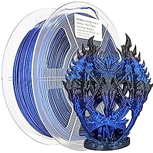 ECHEN PLA Filament 1.75mm, 3D Printer Filament Silk Black Purple Blue Filament, 3D Printing Filament 1kg/2.2lbs