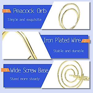 Waziaqoc 10Pcs Table Number Holders, Mini Round Place Card Holder, 2 Inch Short Table Number Stands for Wedding Party Graduation (Gold)