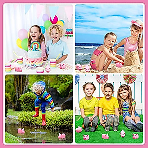 100 Pcs Rubber Pig Bath Toy Bulk Mini Pig Toys Pink Piggy Bathtub Toys Float Squeak Toys for Baby Shower Halloween Christmas Party Birthday Gift, 2.25 x 1.5 x 1.5 Inches