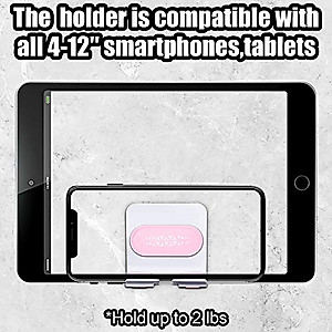 Weewooday 3 Pieces Wall Phone Holders Adjustable Waterproof Shower Phone Stand Universal Aluminum Cell Phone Holder for Most Smartphones and Tablets in Bed Bathroom Kitchen