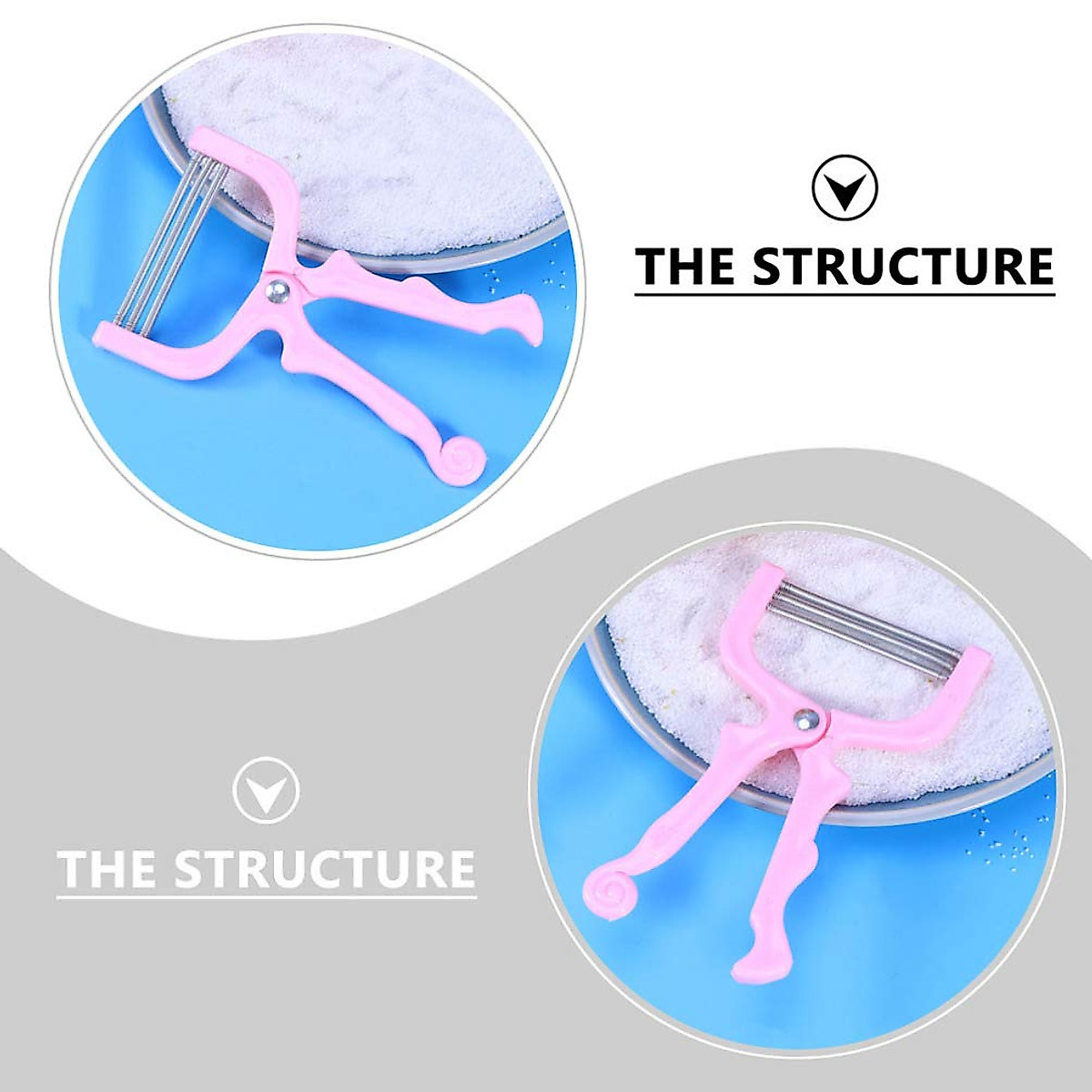 Healifty Manual Chin Hair Shaver 2Pcs Portable Facial Hair Removal Threading Epilator Manual Beauty Hair Remover for Women (Pink) Face Hair Threader