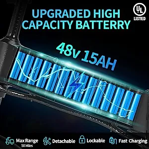 Ridstar Electric Bike for Adults, 1000W 48V 15Ah 30MPH 50 Miles E Bike, 20" x 4.0 Fat Tire Mountain Bike Dual Shock Absorber 7-Speed Foldable Bicycle